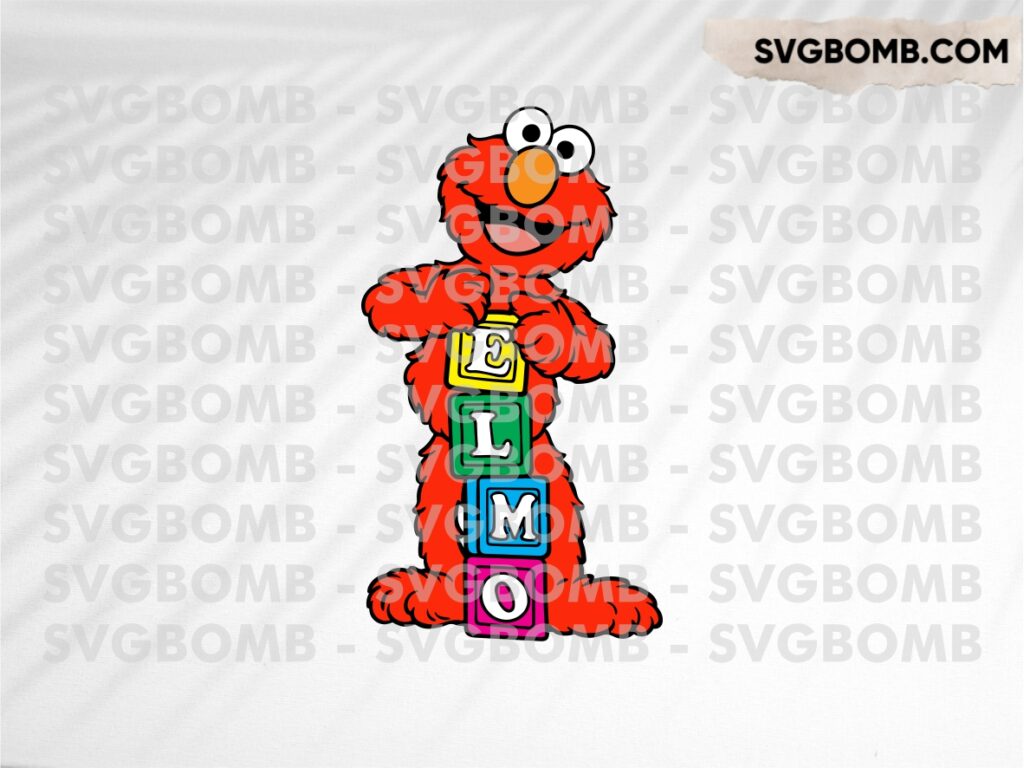 Elmo Sesame Street Template SVG Design | svgbomb.com