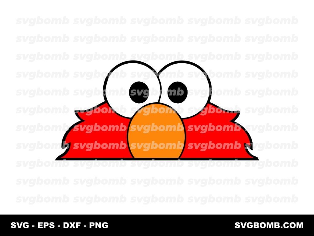 Elmo SVG Layered, Sesame Street Cut Files, Cricut Cube Names | svgbomb