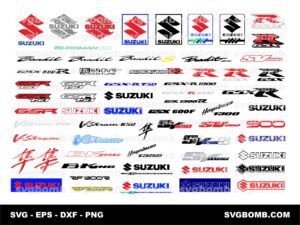 Suzuki SVG Cricut Decals Download, Bandit 400, Suzuki Logo Cut Files
