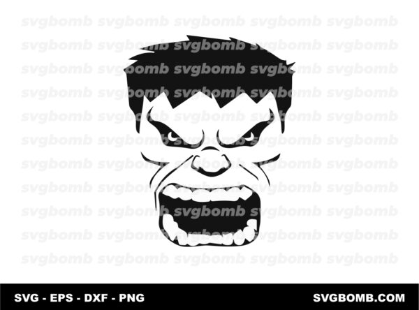 Incredible Hulk Face SVG Cut File | svgbomb.com