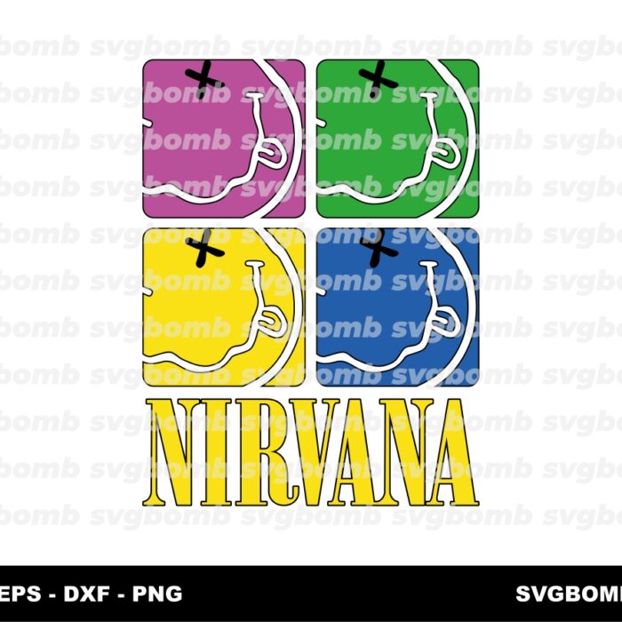 Nirvana Cut Files, PNG, Kurt Cobain Design